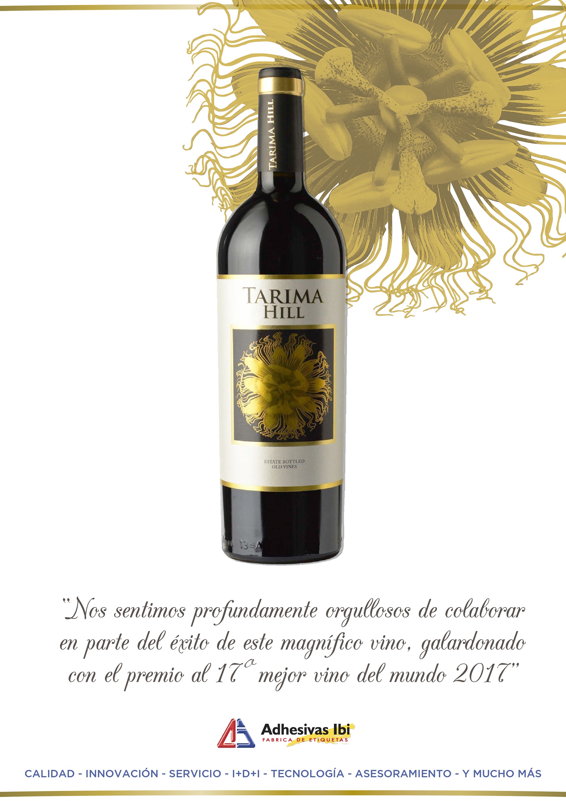 ADHESIVAS IBI produce la etiqueta de Tarima Hill 2015, primer vino ...