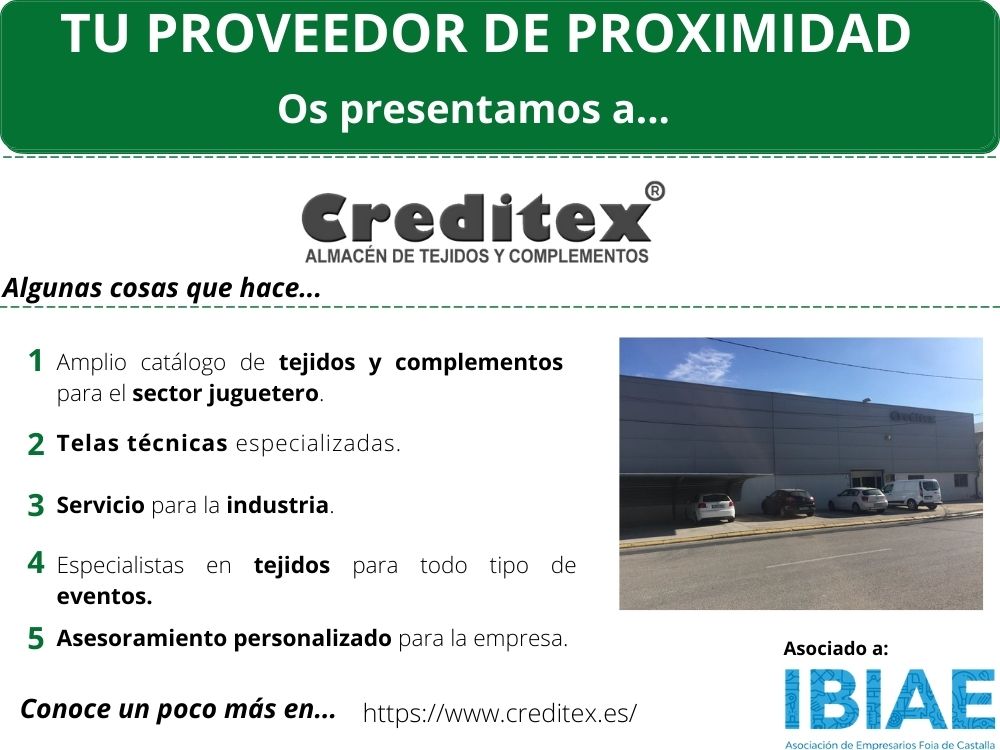 PROVEEDOR DE PROXIMIDAD: CREDITEX – IBIAE