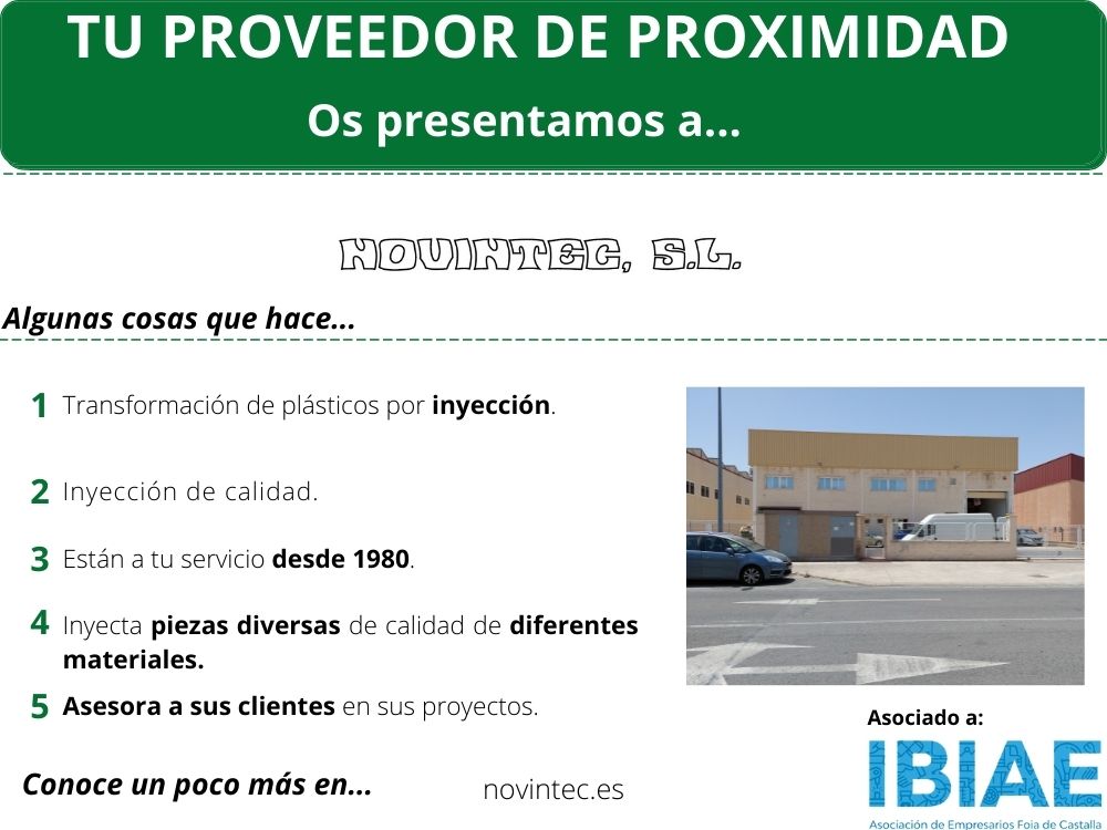 PROVEEDOR DE PROXIMIDAD: NOVINTEC – IBIAE