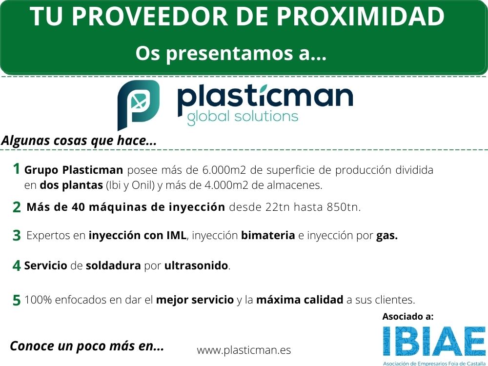 PROVEEDOR DE PROXIMIDAD: INYECTADOS PLASTICMAN, S.L. – IBIAE